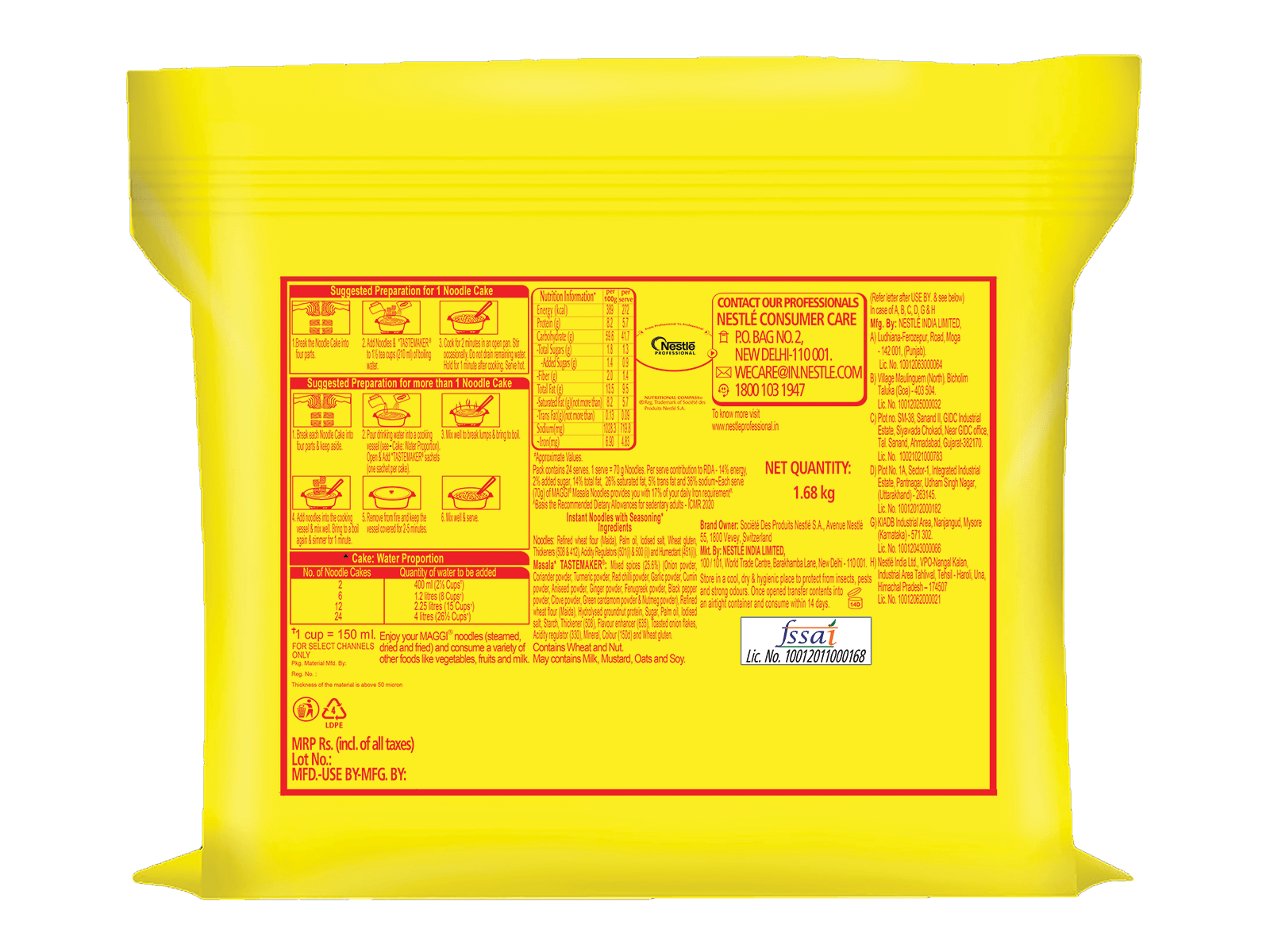 Maggi Noodles Bulk Pack - Nestle Professional India